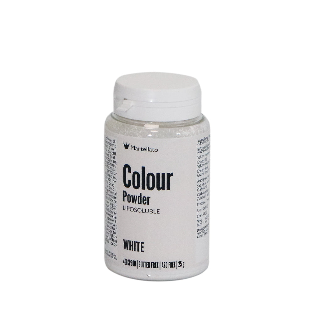 White Liposoluble Colour Powder 25g by Martellato – Nicolaas